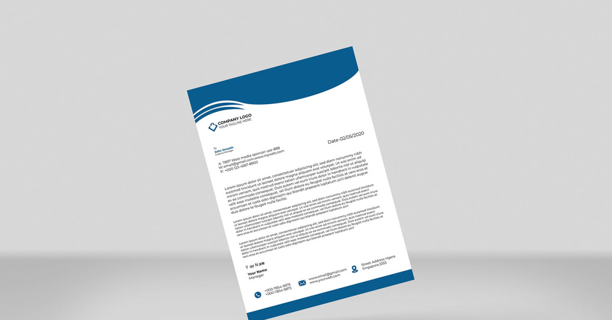 Carta intestata, Carta intestata professionale Nuovo design