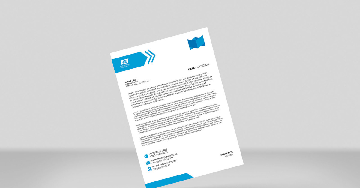 Stylish Letterhead Letterhead Template Design