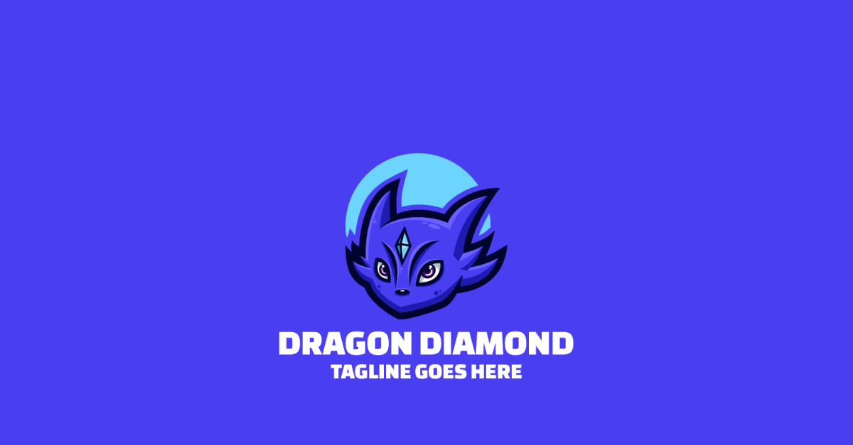 Dragon Diamond Mascot Cartoon Logo #464617 - TemplateMonster