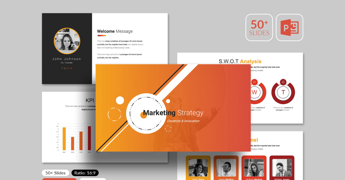 Marketingová strategie PowerPoint #464837 - TemplateMonster