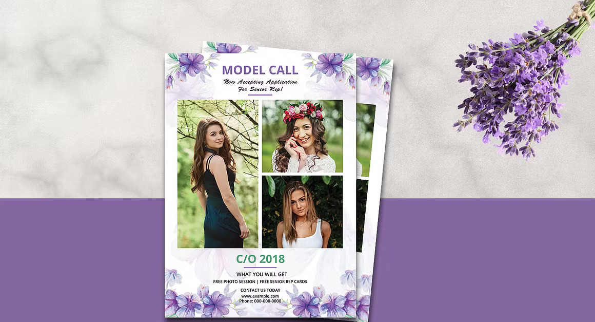 Model Casting Call Flyer Template . Psd & Word