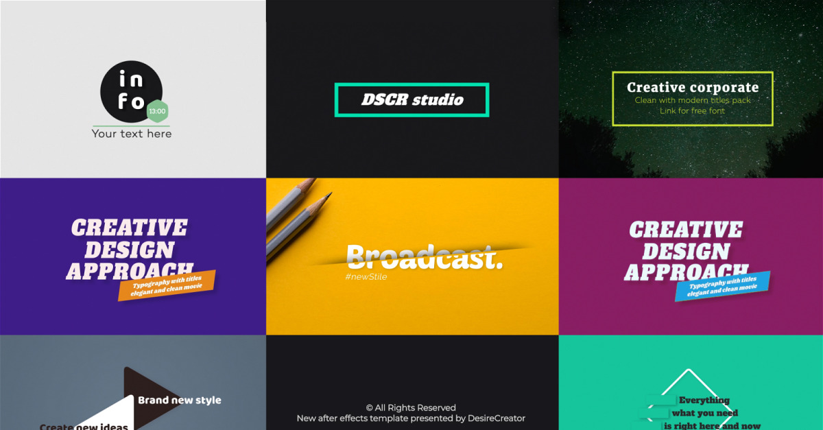 Creative Titles Animations #465121 - TemplateMonster