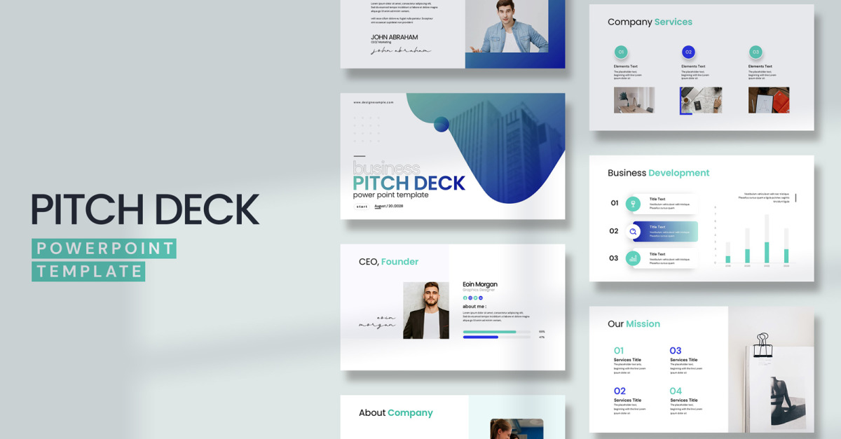 Corporate Pitch Deck PowerPoint #465392 - TemplateMonster