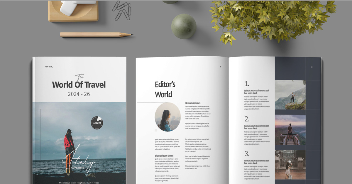 Travel Magazine InDesign Template #465756 - TemplateMonster