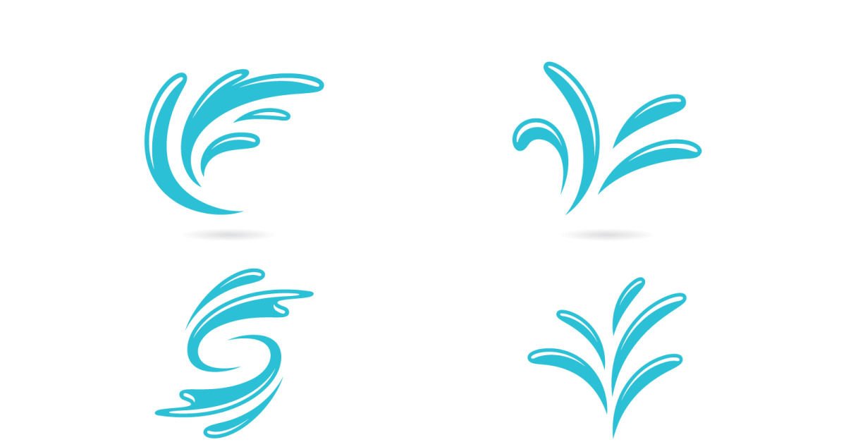 Modèle de logo symbole et icône d'éclaboussure d'eau vecteur 15