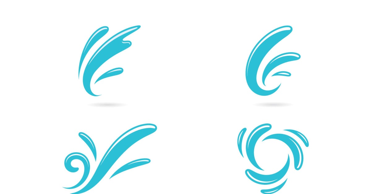 Water Splash symbol and icon Logo Template vector 13