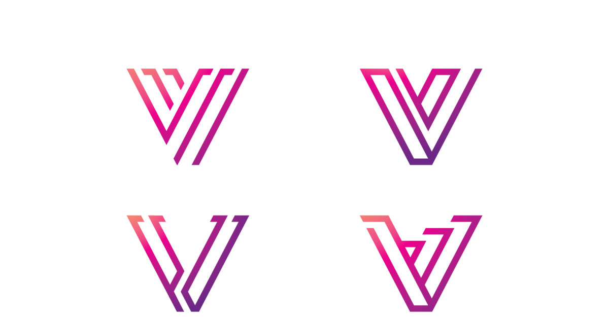 V Line Logo Design and template. Creative X icon initials Line Letters ...