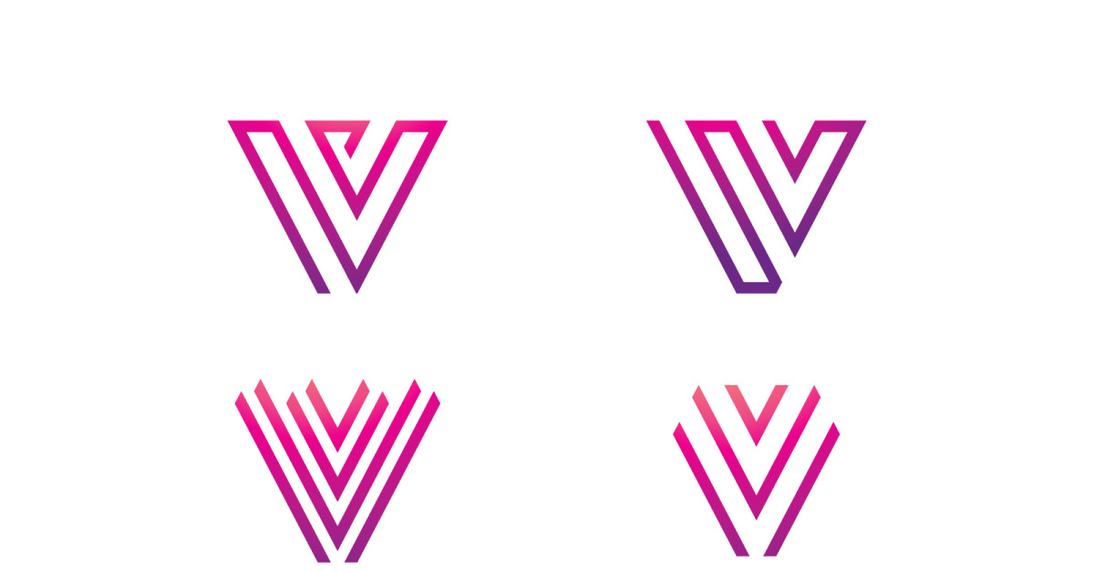 V Line Logo Design and template. Creative X icon initials Line Letters ...