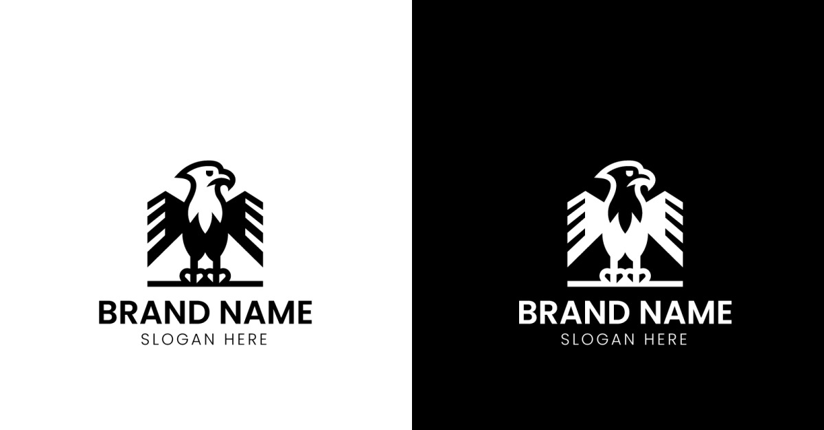 Standing eagle mascot logo-11-519 #466807 - TemplateMonster