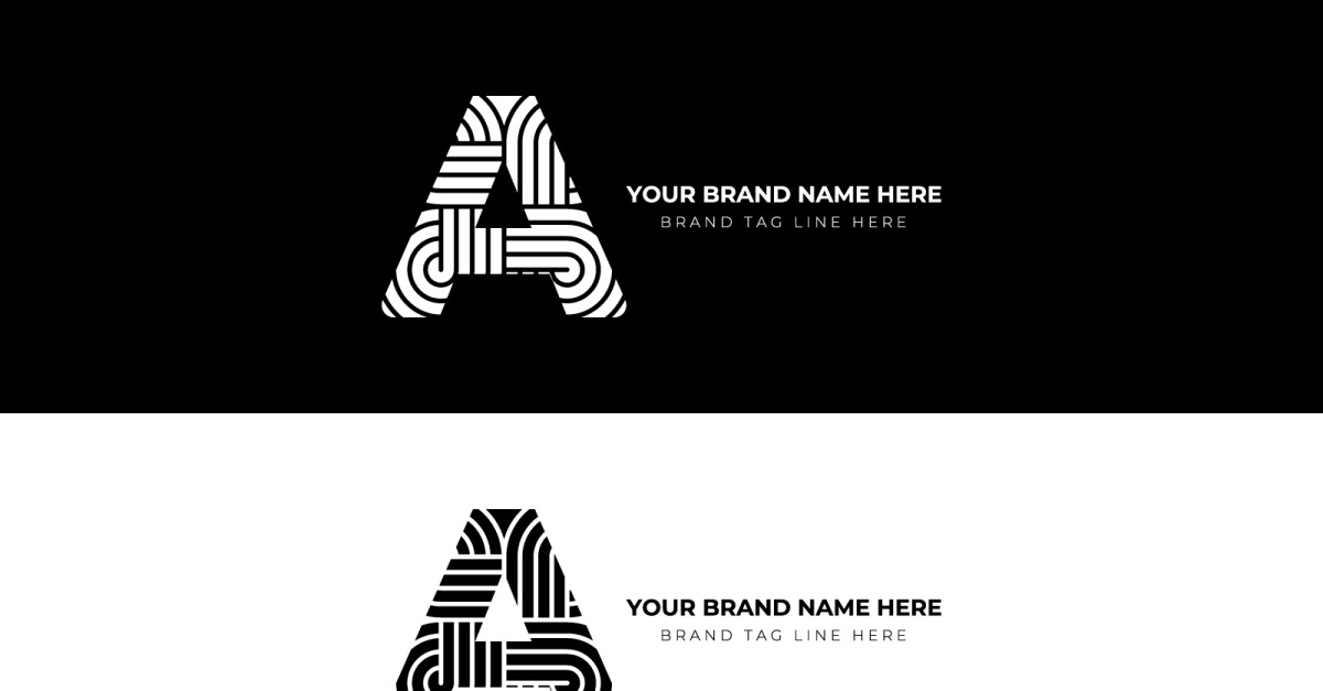 Featuring the letter 'A' with clean, sharp lines and unique geometric ...