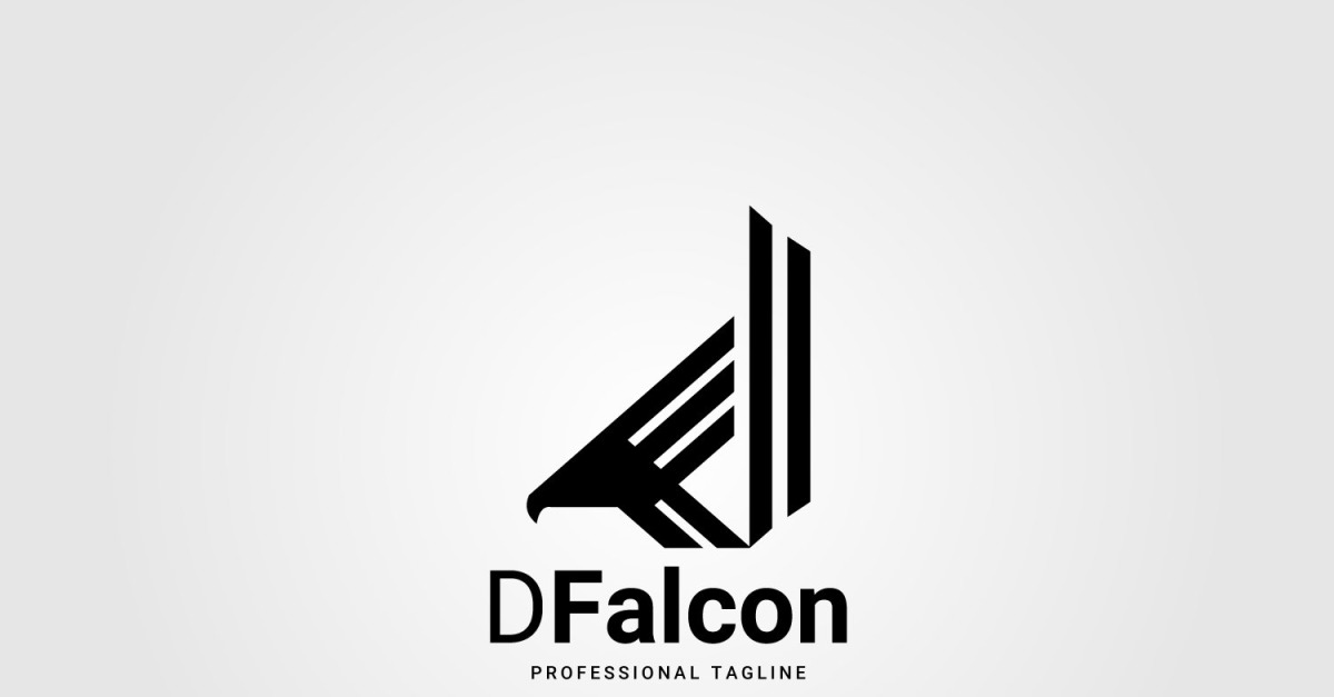 Monogram D Falcon Logo template #467254 - TemplateMonster