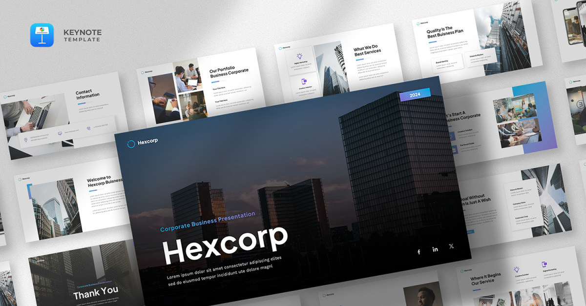 Hexcorp - Plantilla de presentación de negocios corporativos