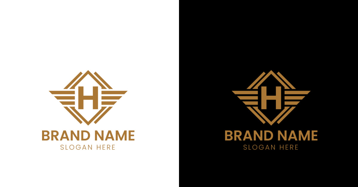 H harfi kanat ana sayfa logosu-11-532 - TemplateMonster