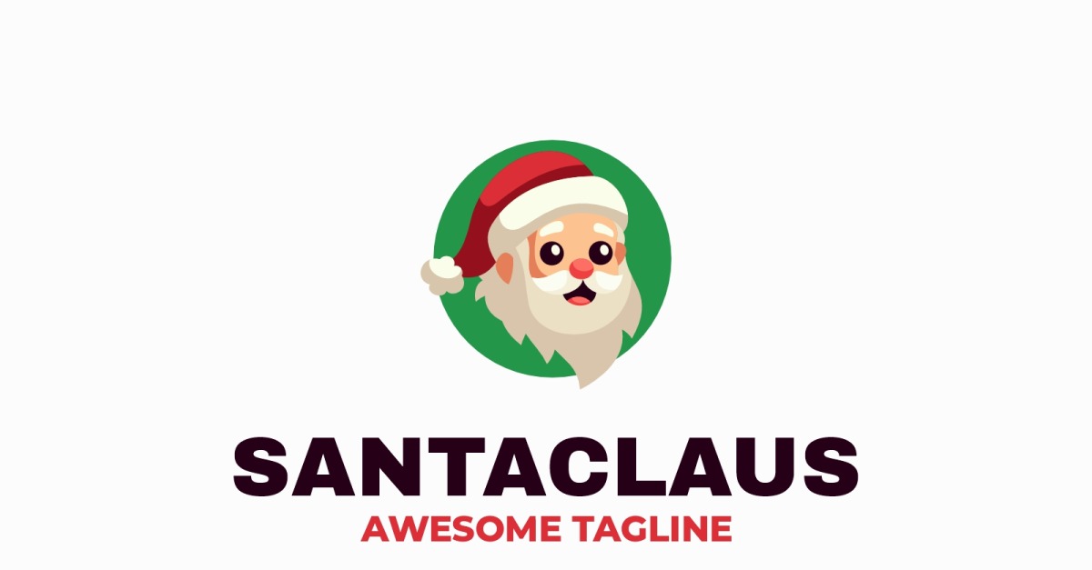 Santa Claus Simple Mascot Logo #467631 - TemplateMonster