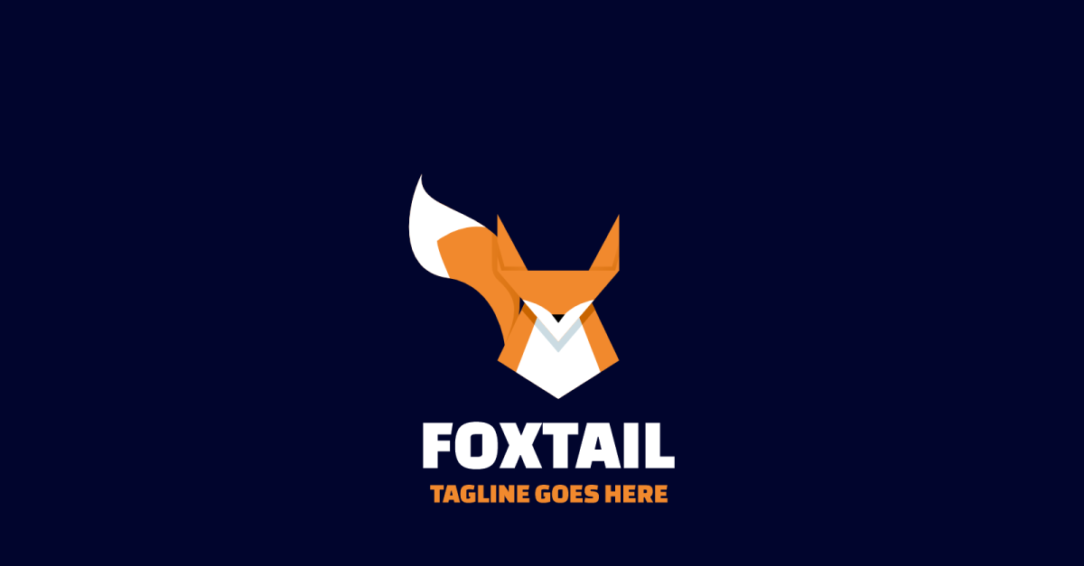 Fox Tail Simple Mascot Logo #468873 - TemplateMonster