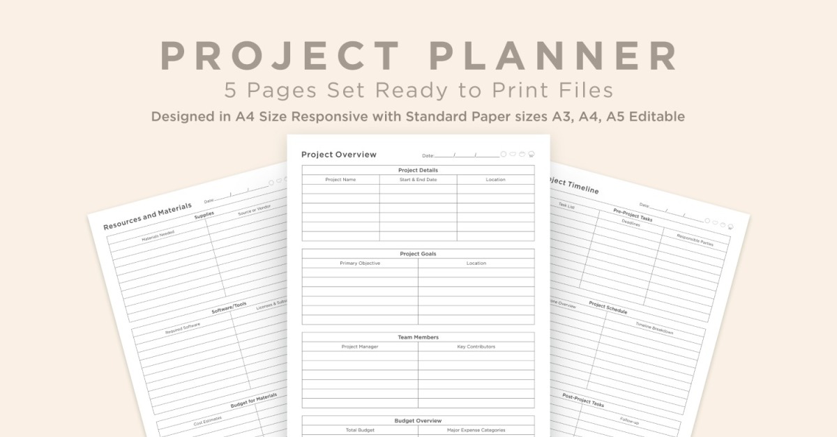 Project Planning Pages Set V-01 #469379 - TemplateMonster