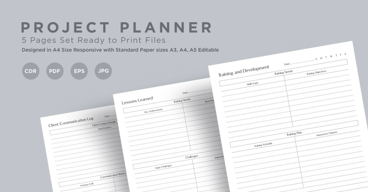 Project Planning Pages Set V-05 #469381 - TemplateMonster