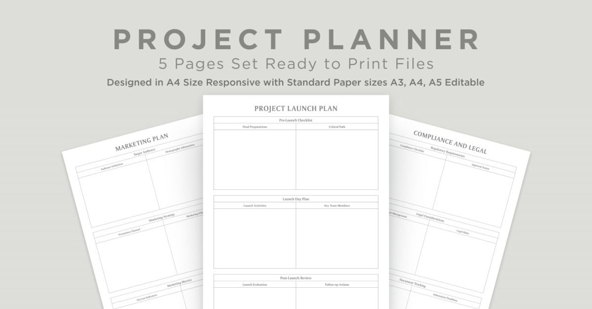 Project Planning Pages Set V-06 #469388 - TemplateMonster