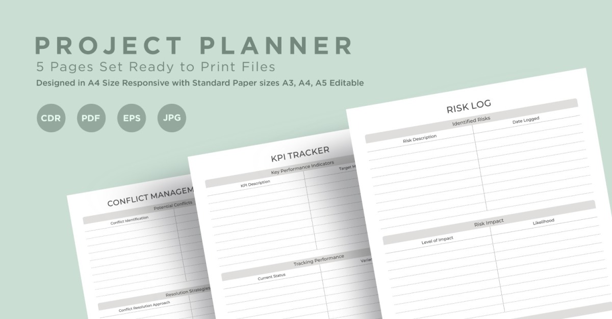 Project Planning Pages Set V-10 #469384 - TemplateMonster