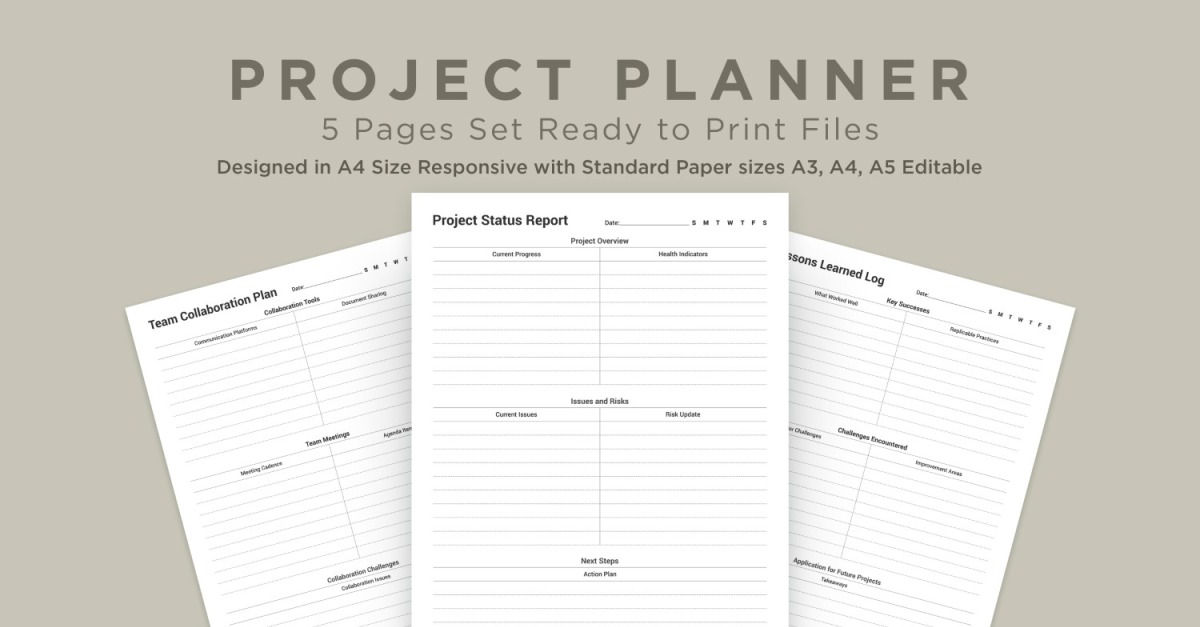 Project Planning Pages Set V-11 #469389 - TemplateMonster