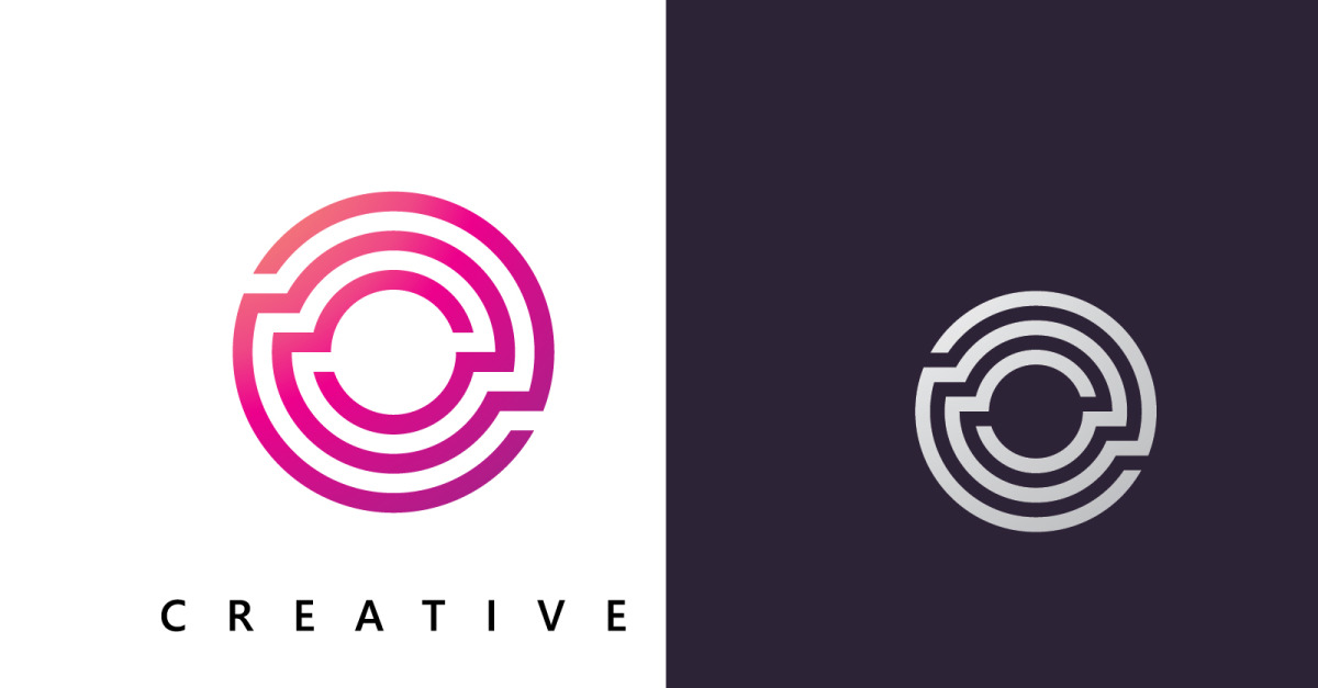 Harf O logo vektör şablonu, Creative Circle logosu Harf ilk logo ...