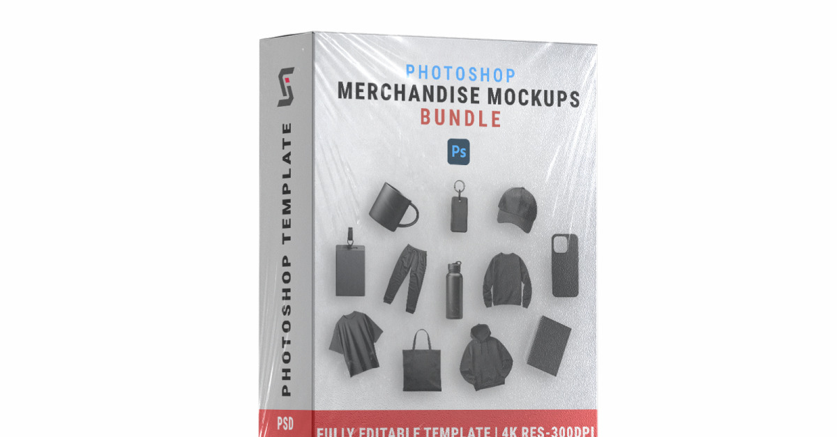 Photoshop Merchandise Mockups Template Bundle