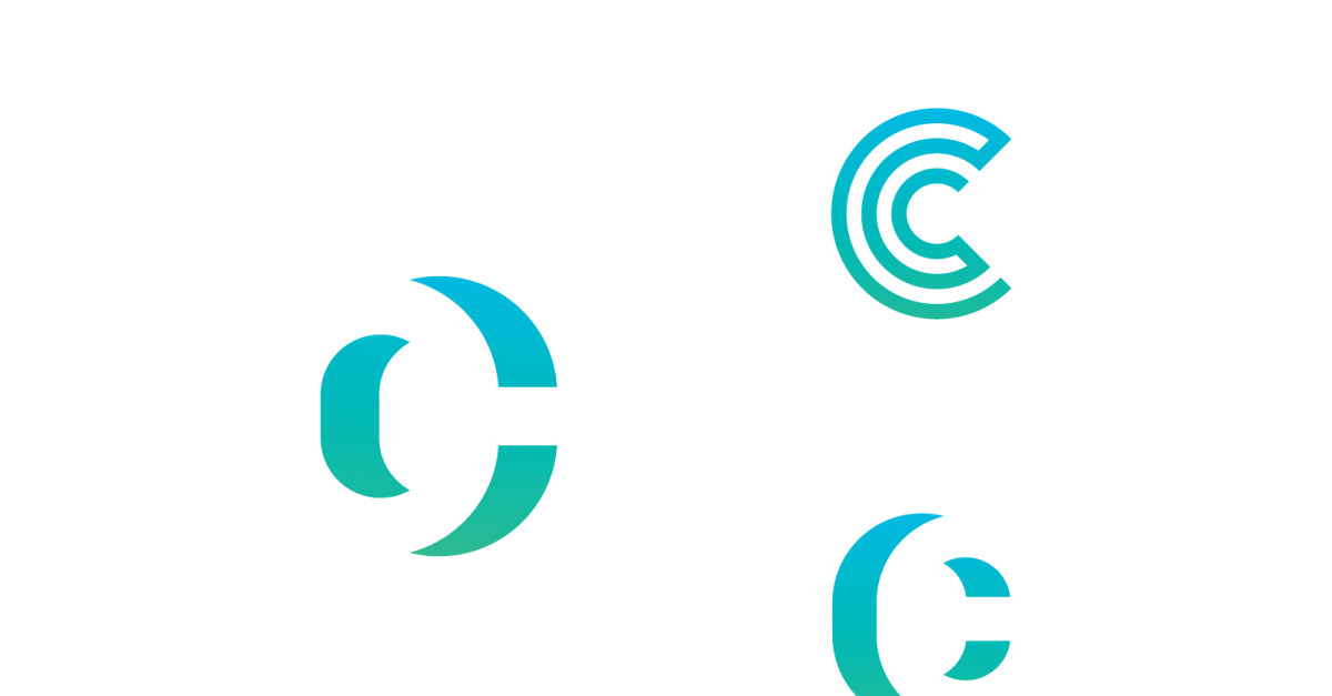 Design e modelo de logotipo C. Iniciais criativas de ícones C baseadas ...