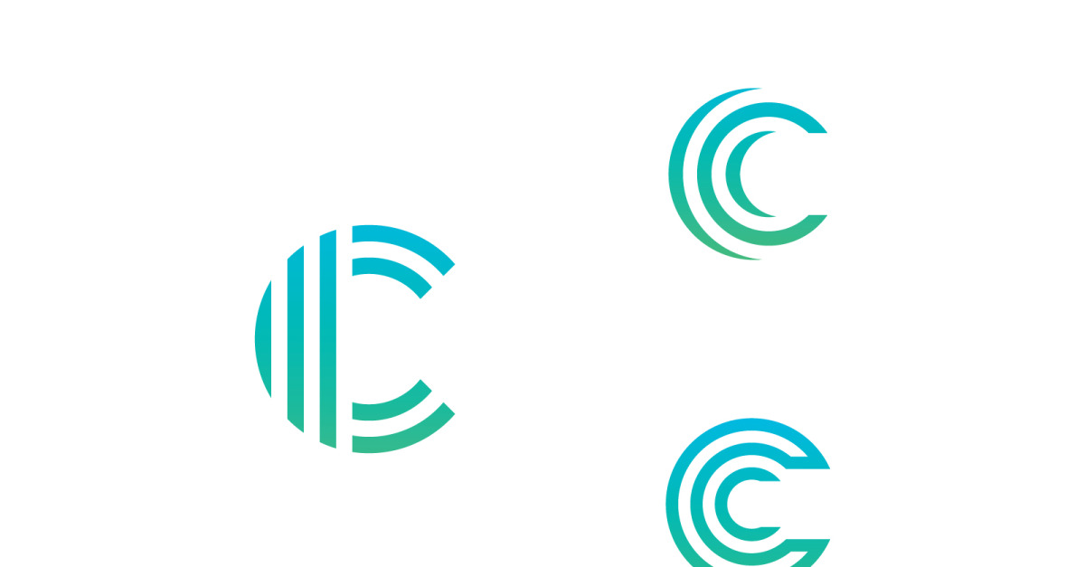 Design e modelo de logotipo C. Iniciais criativas de ícones C baseadas ...