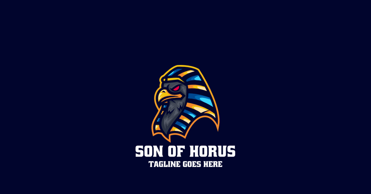 Son Of Horus Simple Mascot Logo #470348 - TemplateMonster