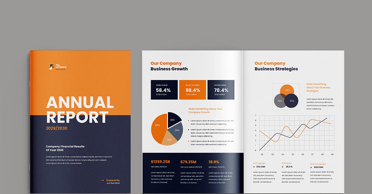 Annual Report Design Corporate Annual Report Layout Template
