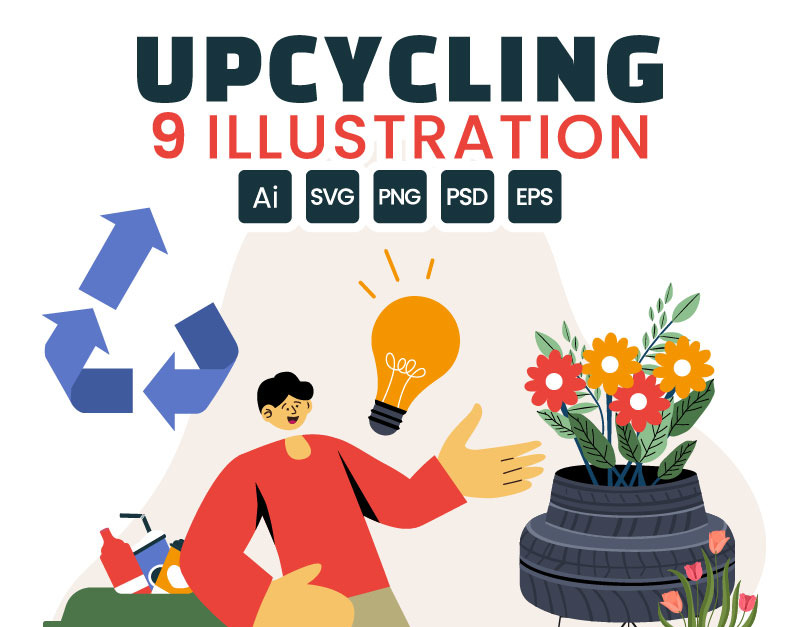 9 Upcycling Process Illustration #471673 - TemplateMonster