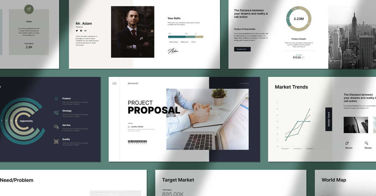 Proje Teklifi İş PowerPoint Sunumu #471809 - TemplateMonster
