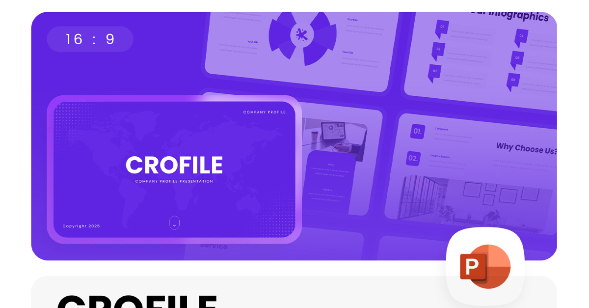 Crofile – Şirket Profili PowerPoint Şablonu - TemplateMonster