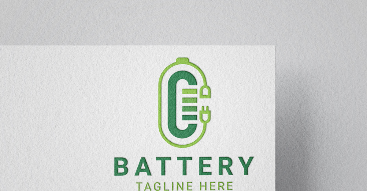 Battery charger logo template design. - TemplateMonster