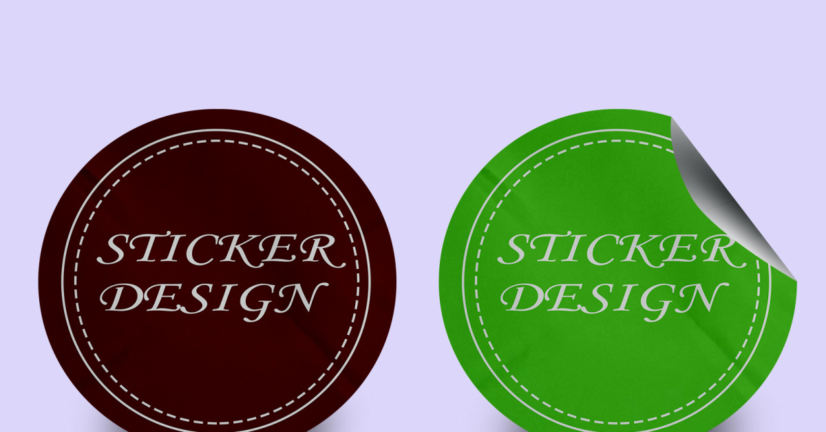 Sticker Mockup Template Design 35 #472001 - TemplateMonster