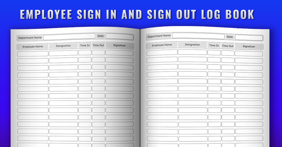 Employee sign in and sign out log book - TemplateMonster