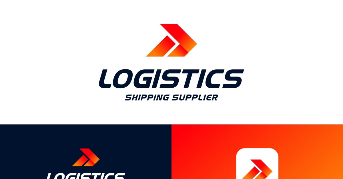 Logotipo de logística de envío de flechas - TemplateMonster