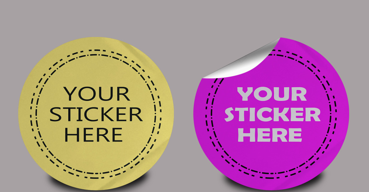 Sticker Mockup Template Design 57 #472911 - TemplateMonster