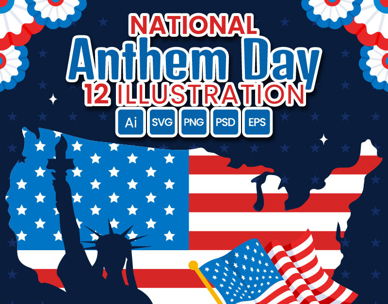 12 National Anthem Day Vector Illustration - TemplateMonster