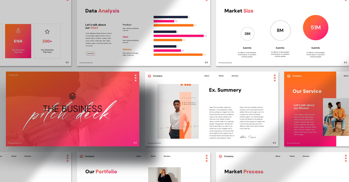 Layout-Vorlage für Geschäftspräsentationen - TemplateMonster