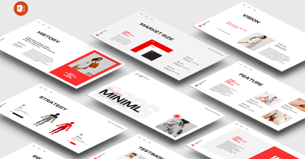 Modello di layout minimo per PowerPoint aziendale