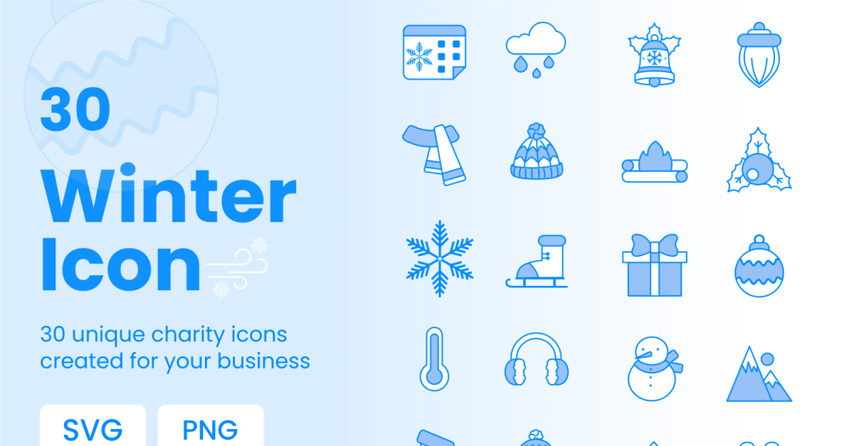 30 Winter Season Icons Pack #473593 - TemplateMonster