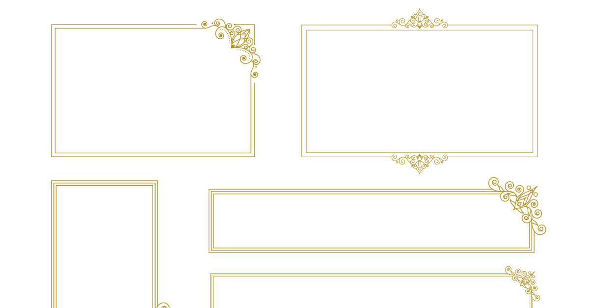 Vintage Elegant Gold Tiara frame border Illustration design template