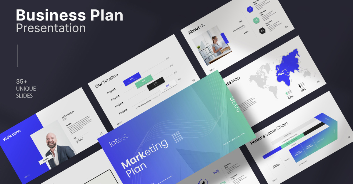 En Son Pazarlama Planı Google Slayt Şablonu - TemplateMonster