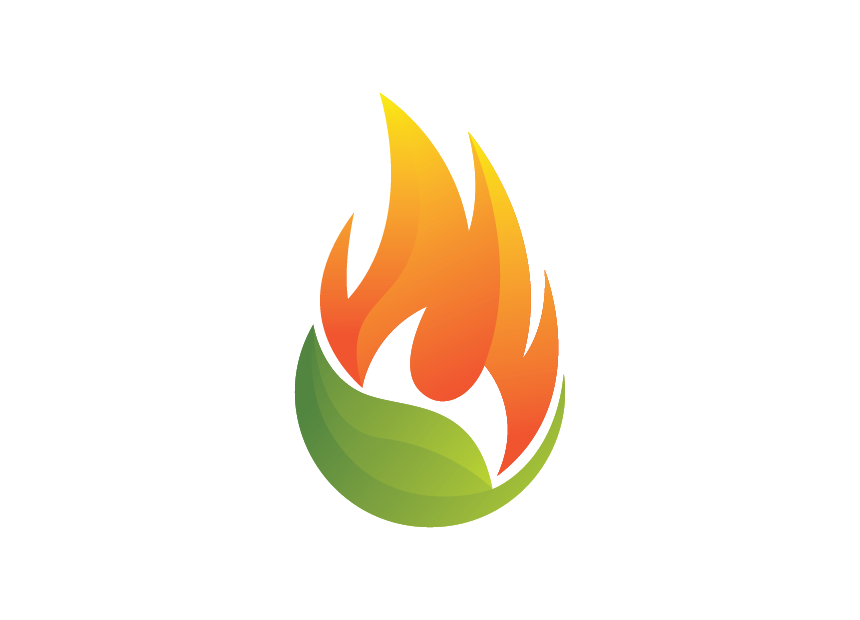 Modèle de logo Feu et Feuille #473622 - TemplateMonster