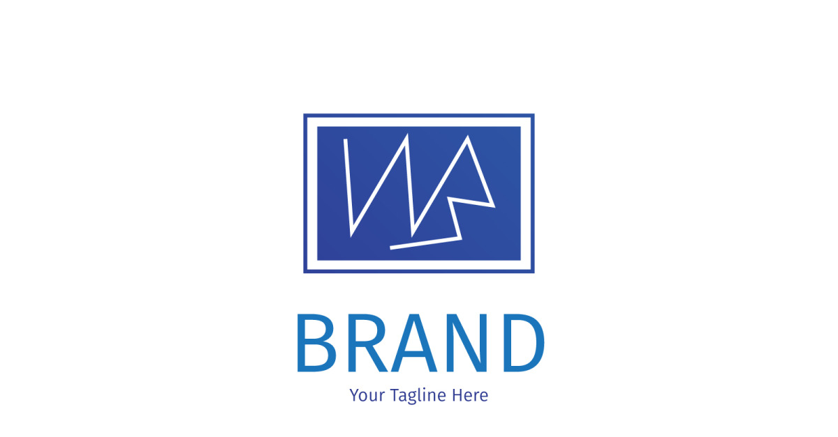WB Letters Minimal Logo Design Template - TemplateMonster