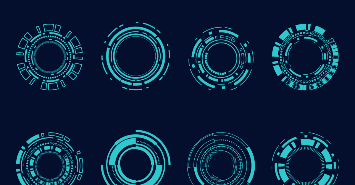 Sci fi circle frame modern user interface element Technology futuristic ...
