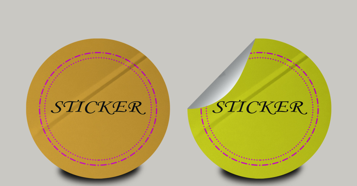 Sticker Mockup Template Design 68 #473943 - TemplateMonster