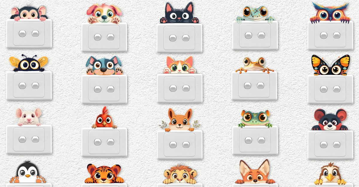 Animals Switch Board Sticker Bundle #474034 - TemplateMonster