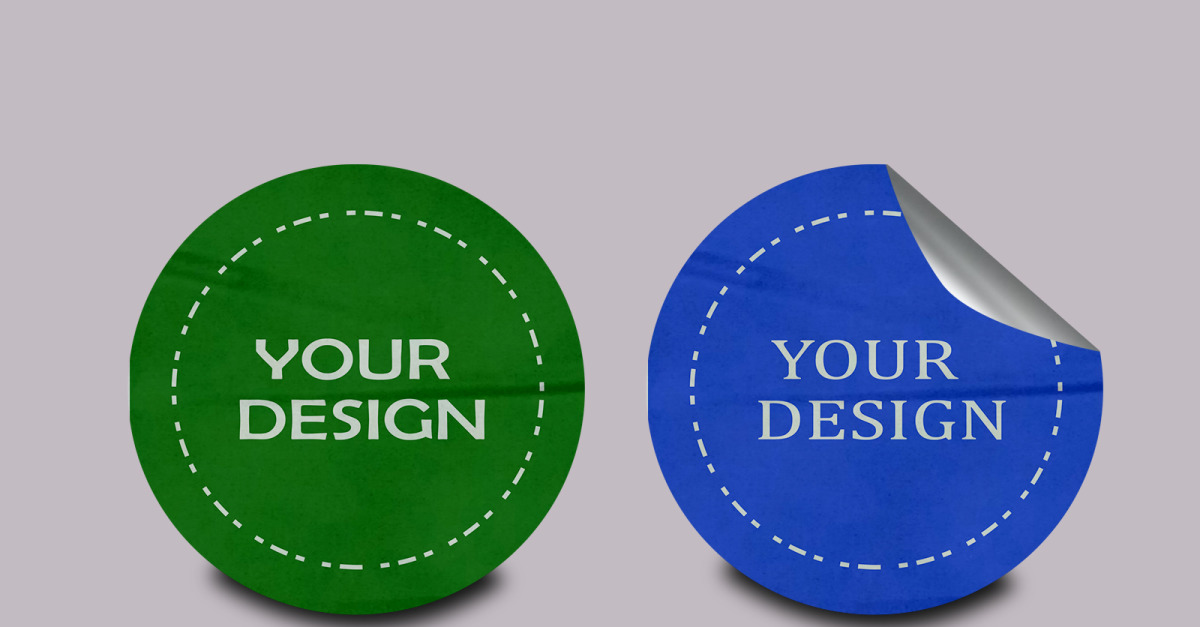 Sticker Mockup Template Design 82 #474129 - TemplateMonster